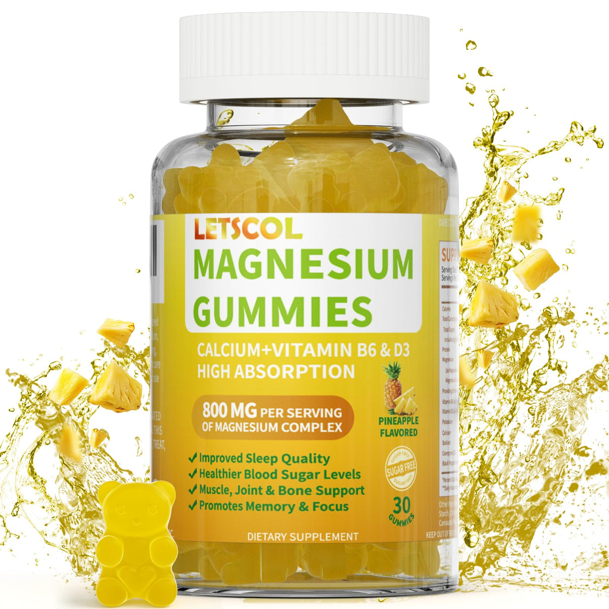 Magnesium glycinate gummies for relaxation
