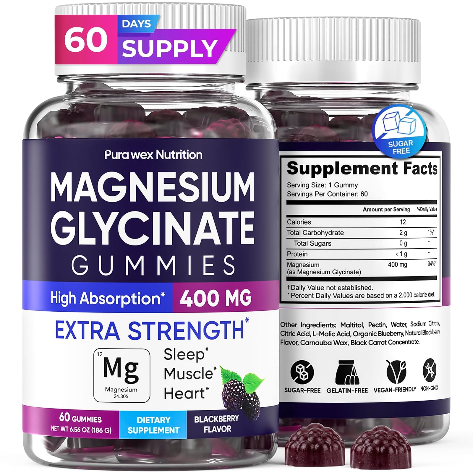 Magnesium Glycinate gummies for relaxation