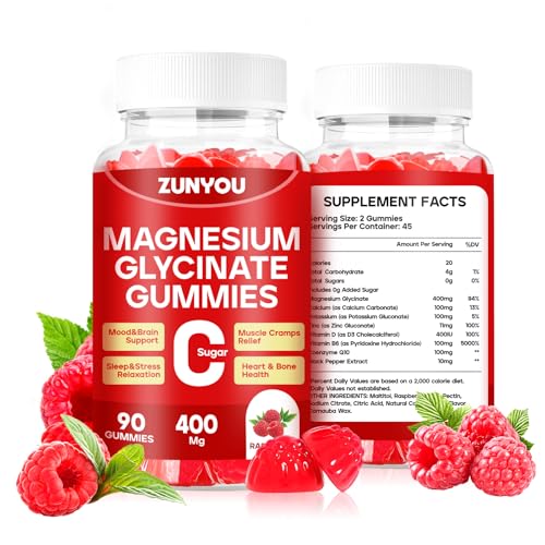 Magnesium glycinate gummies for relaxation