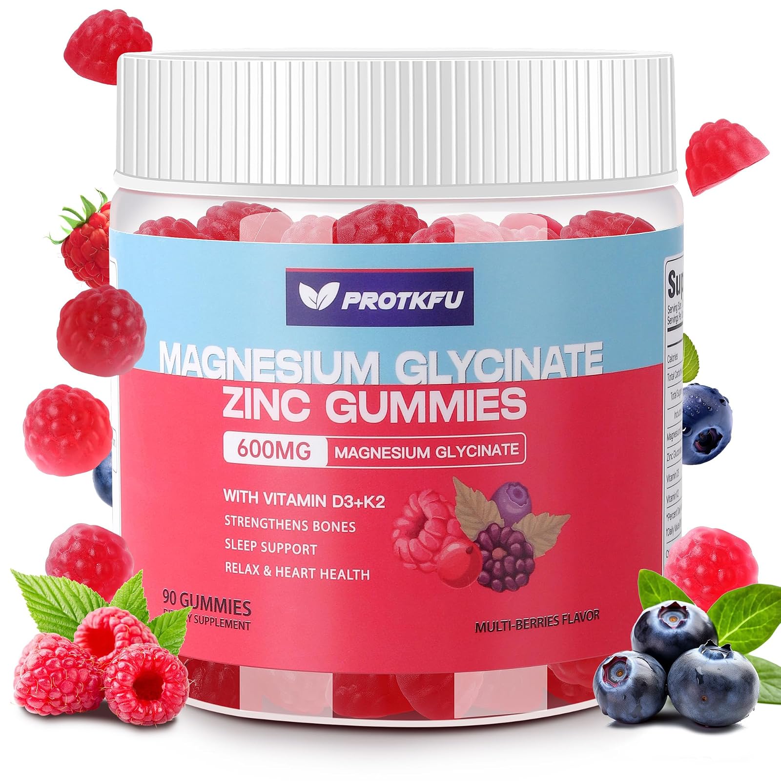 Magnesium glycinate gummies for relaxation
