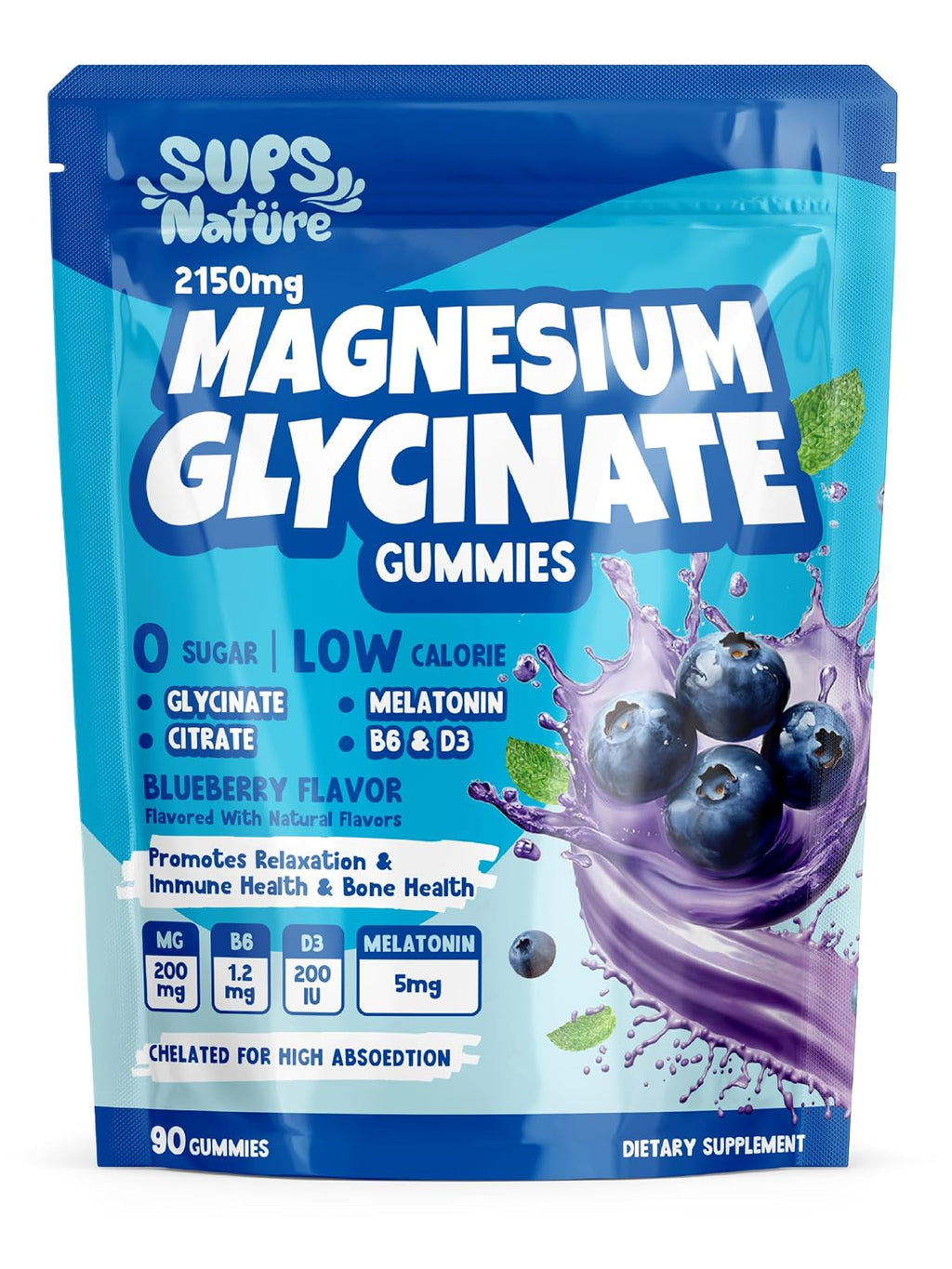 Magnesium glycinate gummies for relaxation