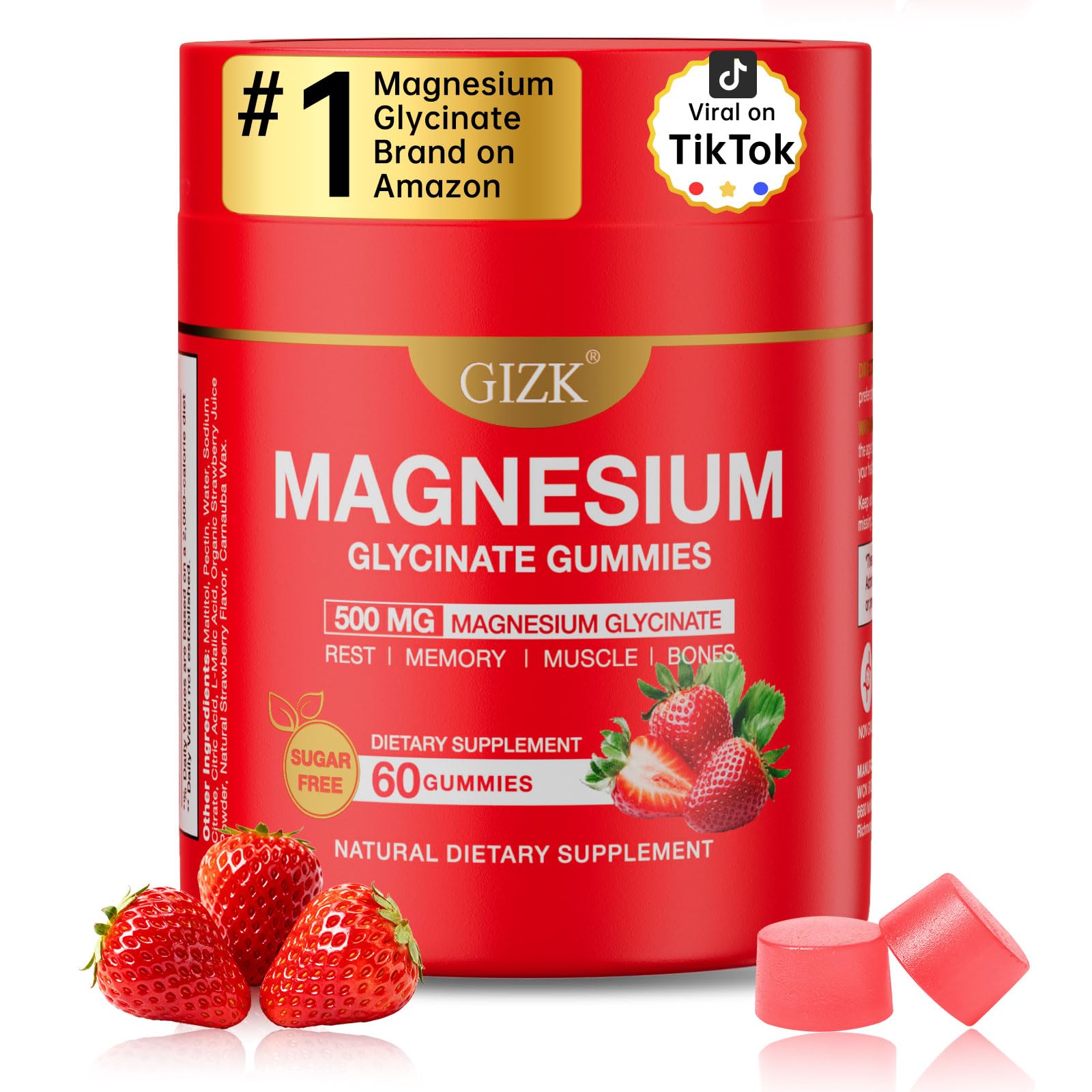 Magnesium glycinate gummies for relaxation