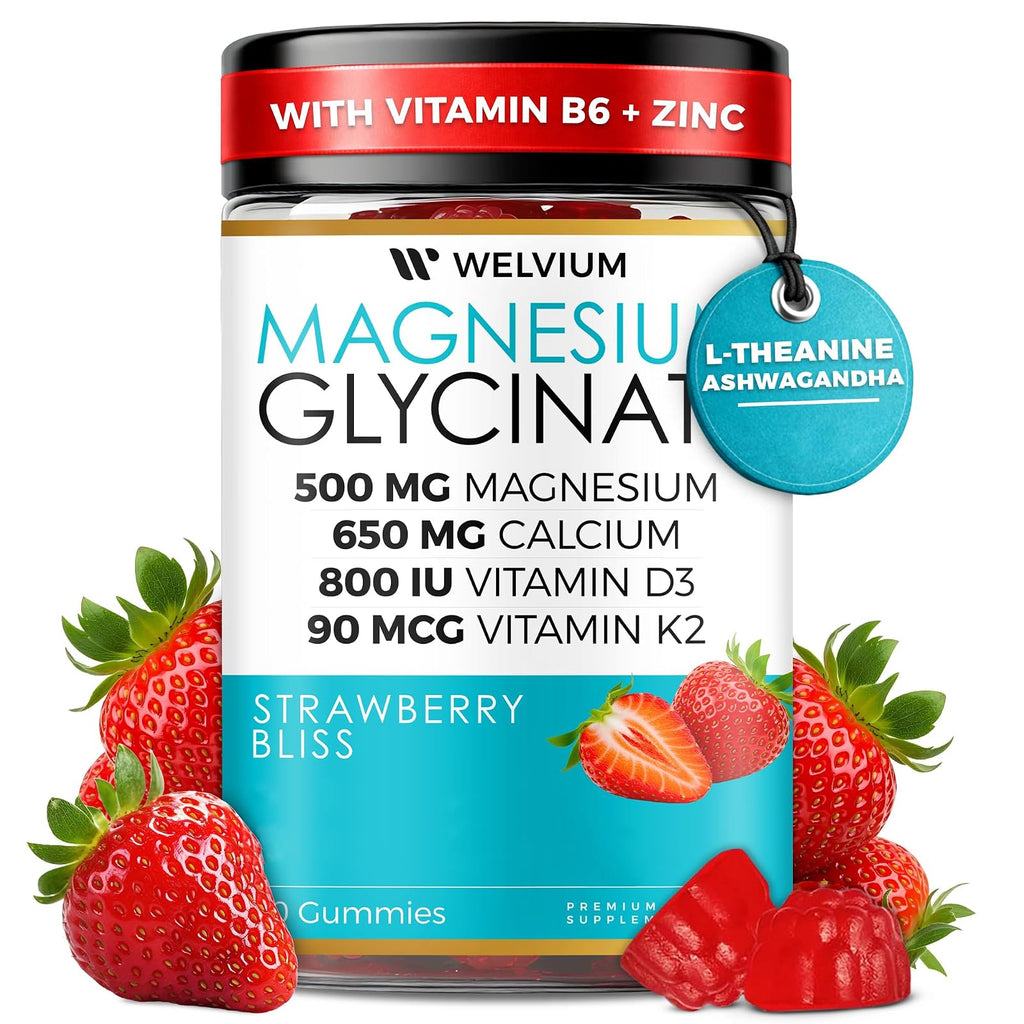 Magnesium glycinate gummies for relaxation