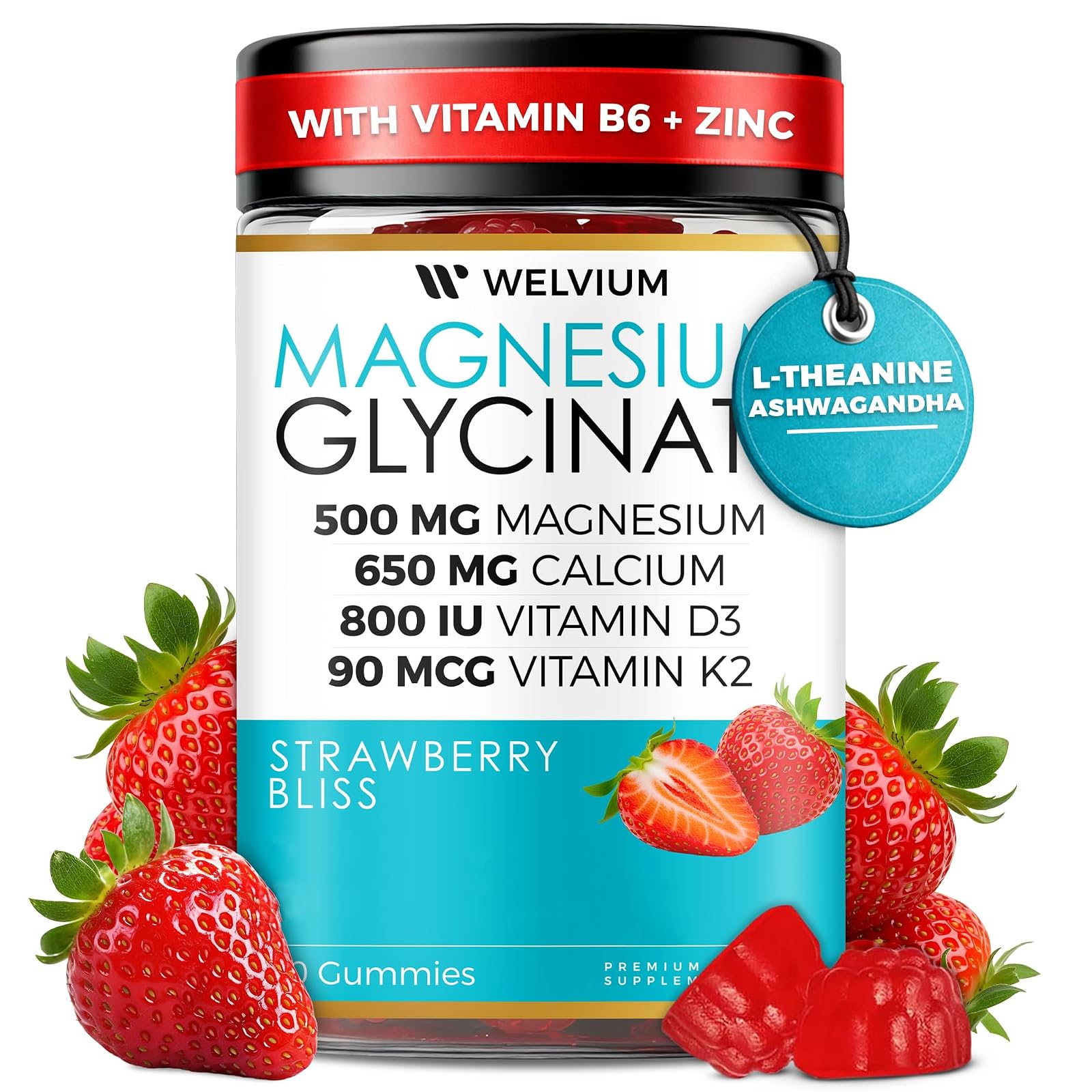 Magnesium glycinate gummies for relaxation