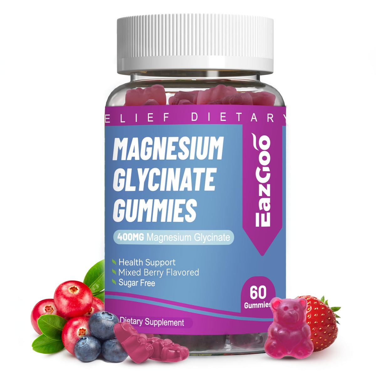 Magnesium glycinate gummies for relaxation