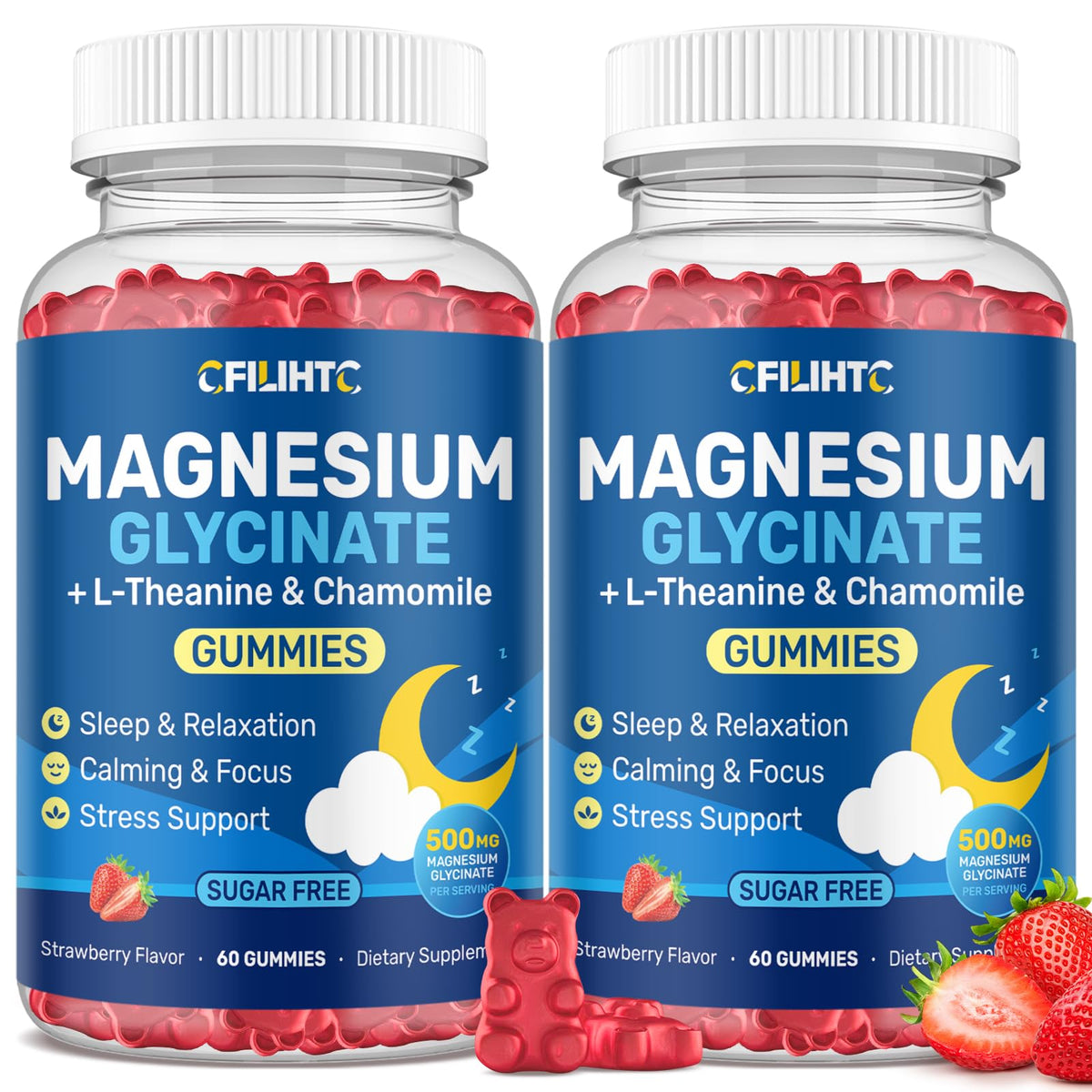 Magnesium glycinate gummies for relaxation
