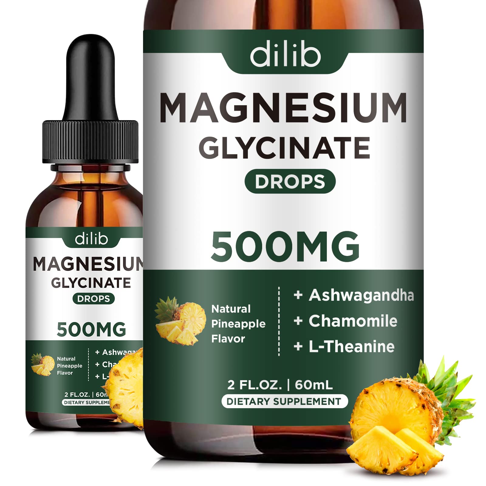 Magnesium glycinate liquid drops for relaxation