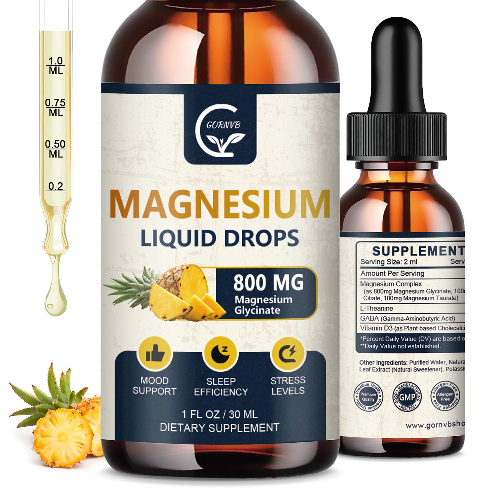 Magnesium glycinate liquid drops