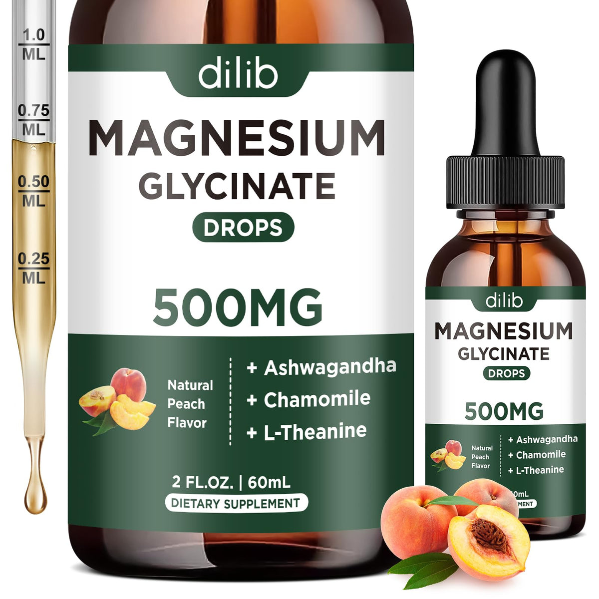 Magnesium glycinate liquid drops