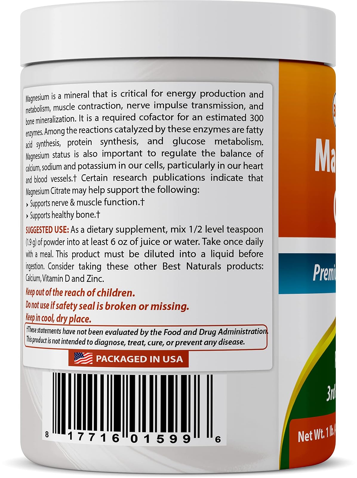 Magnesium glycinate powder for digestive health