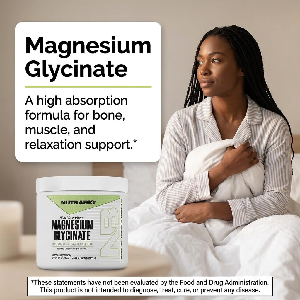 Magnesium glycinate powder for sleep support