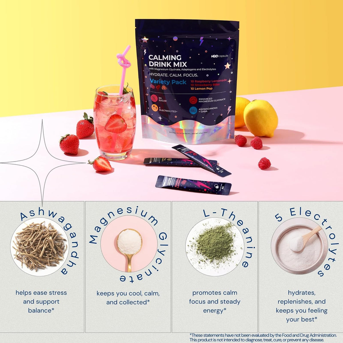 Magnesium glycinate powder for stress relief