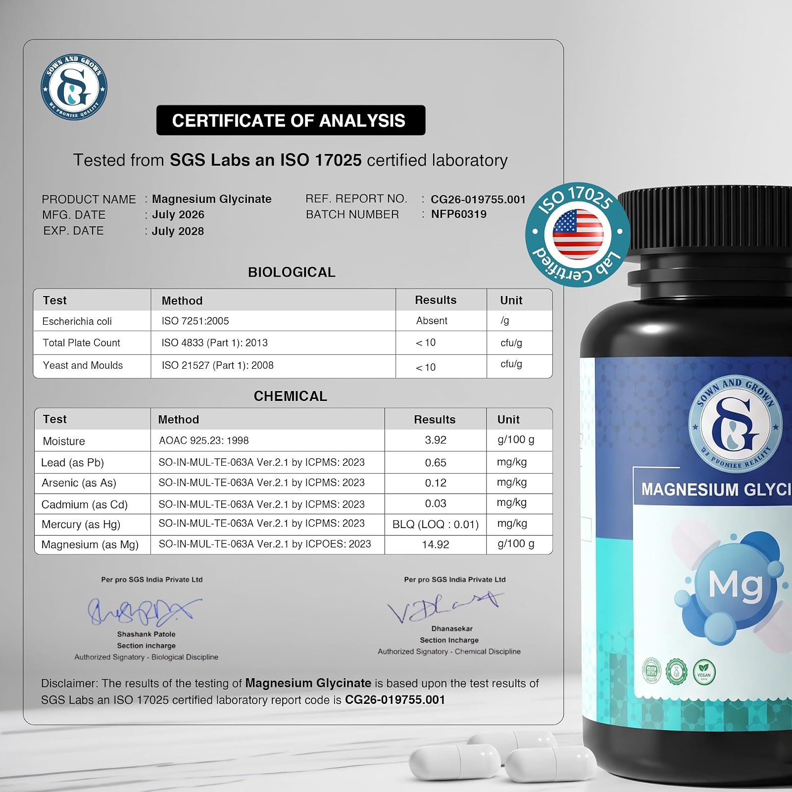 Magnesium glycinate supports stress relief