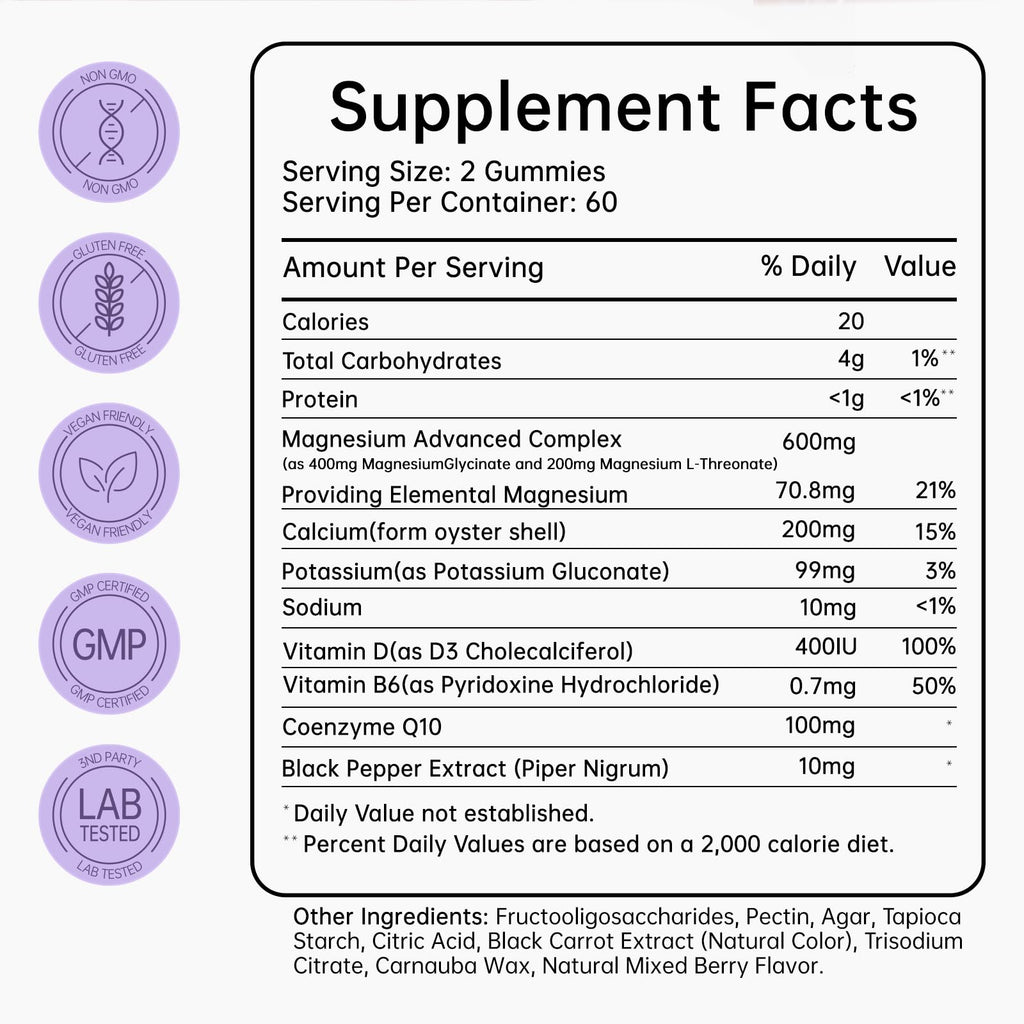 Magnesium gummies for better sleep support