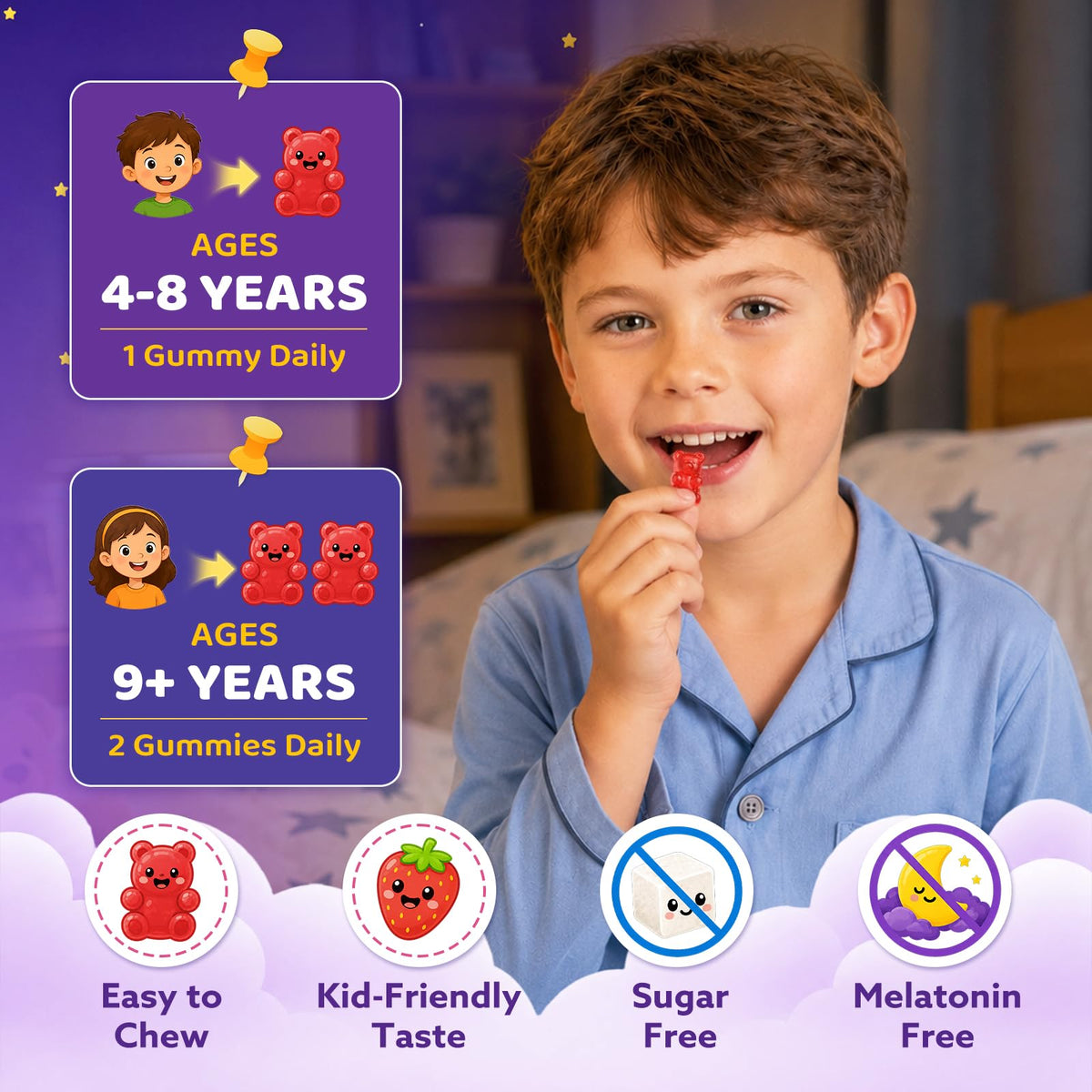 Magnesium gummies for growing kids