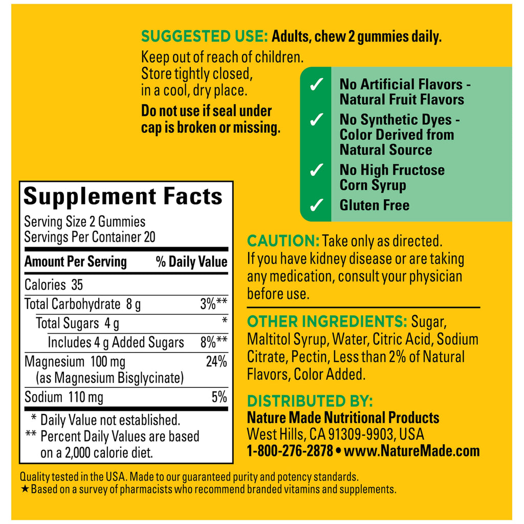 Magnesium gummies for healthier bones
