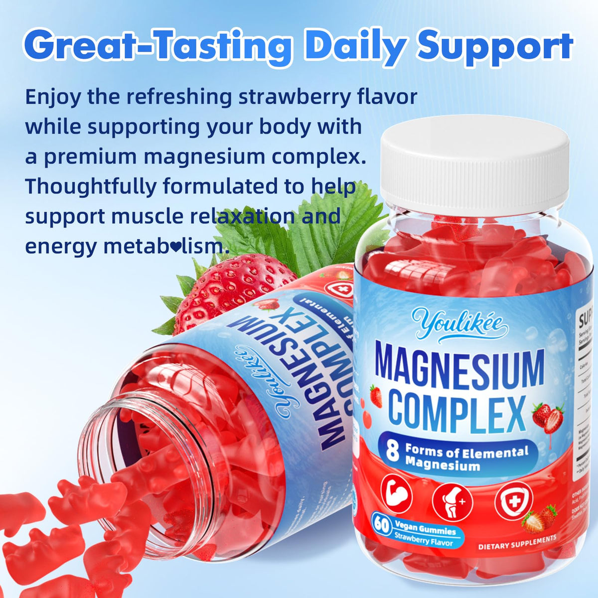 Magnesium gummies for improved energy levels
