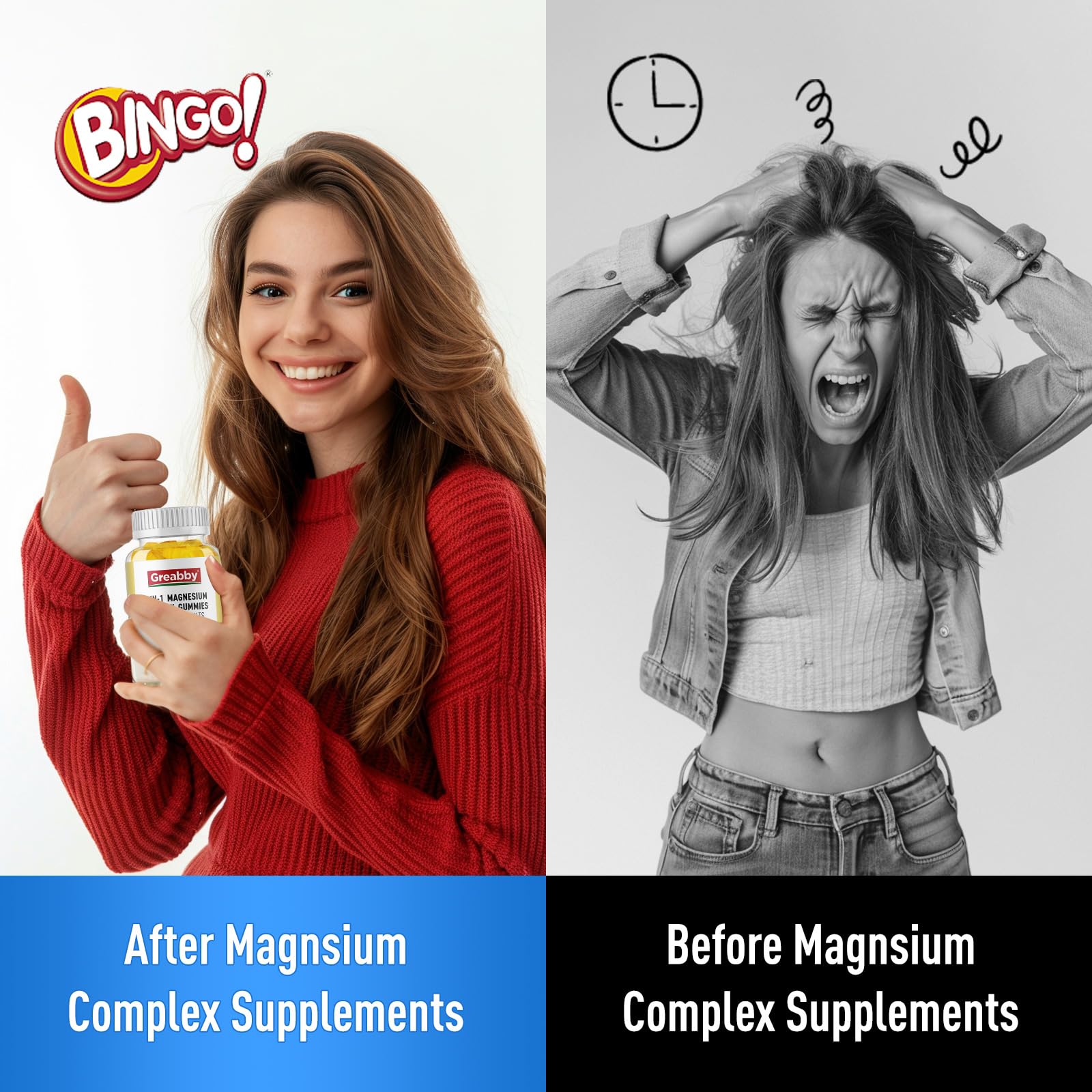 Magnesium gummies for nighttime calm