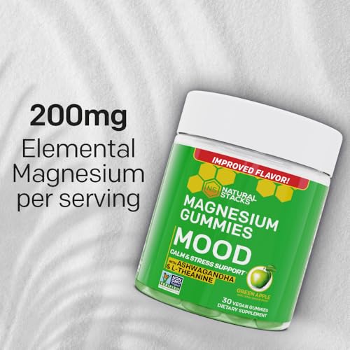 Magnesium gummies for relaxation and focus