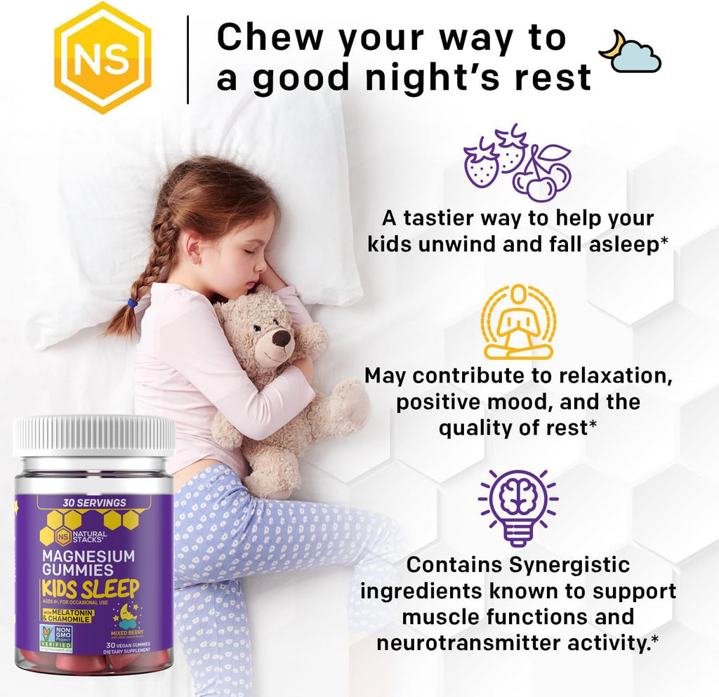 Magnesium gummies with calming chamomile