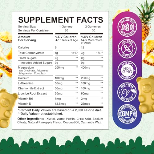 Magnesium gummies with chamomile benefits