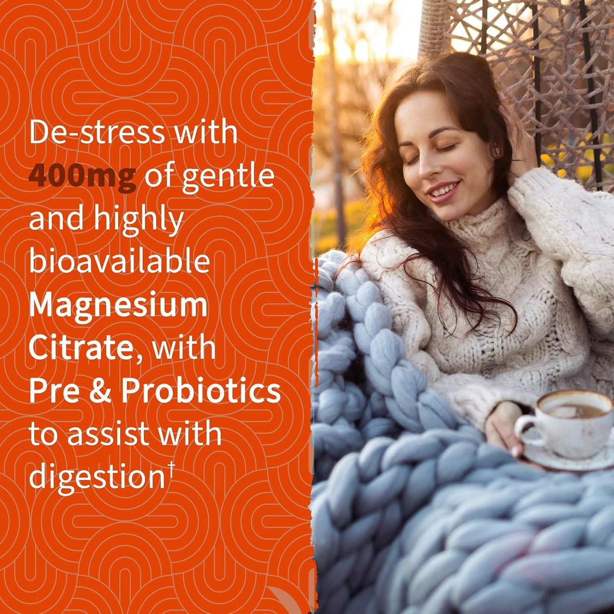 Magnesium gummies with natural orange flavour