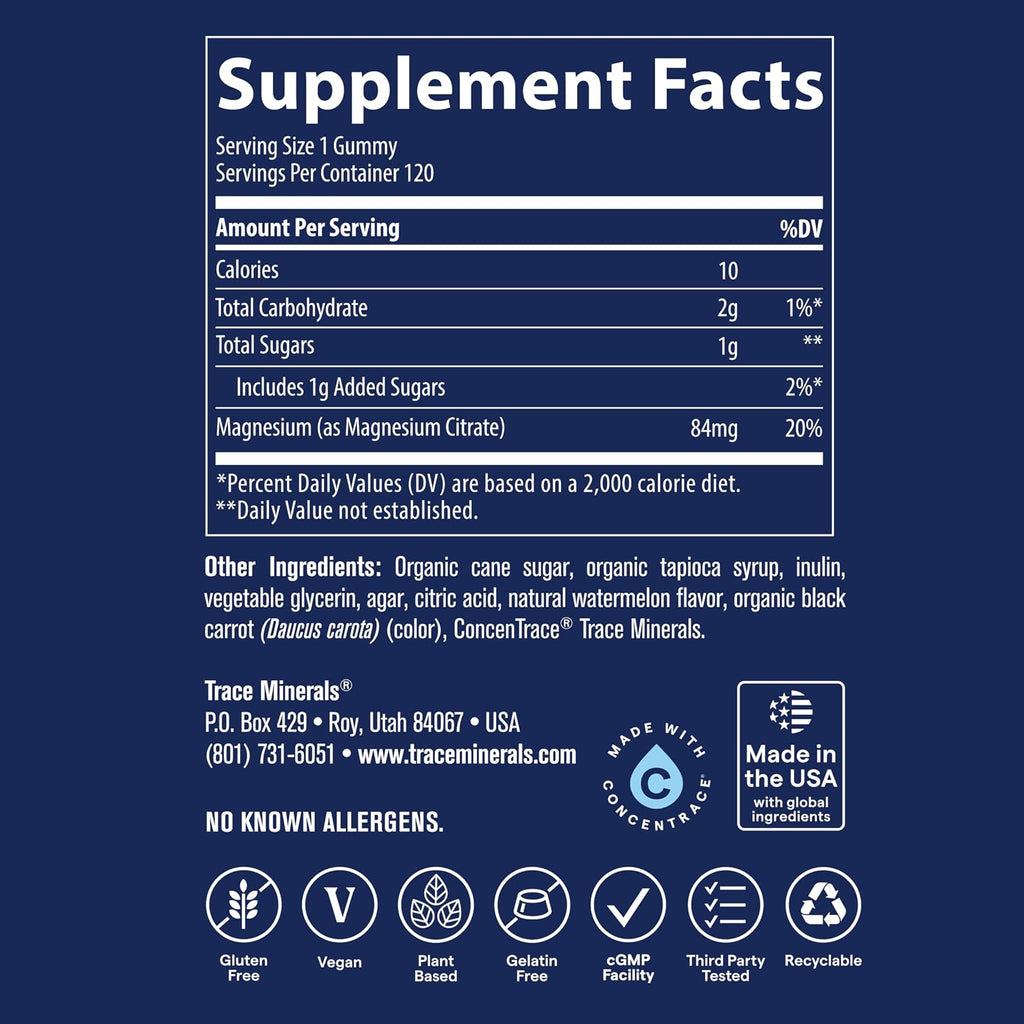 magnesium gummies with natural watermelon flavour