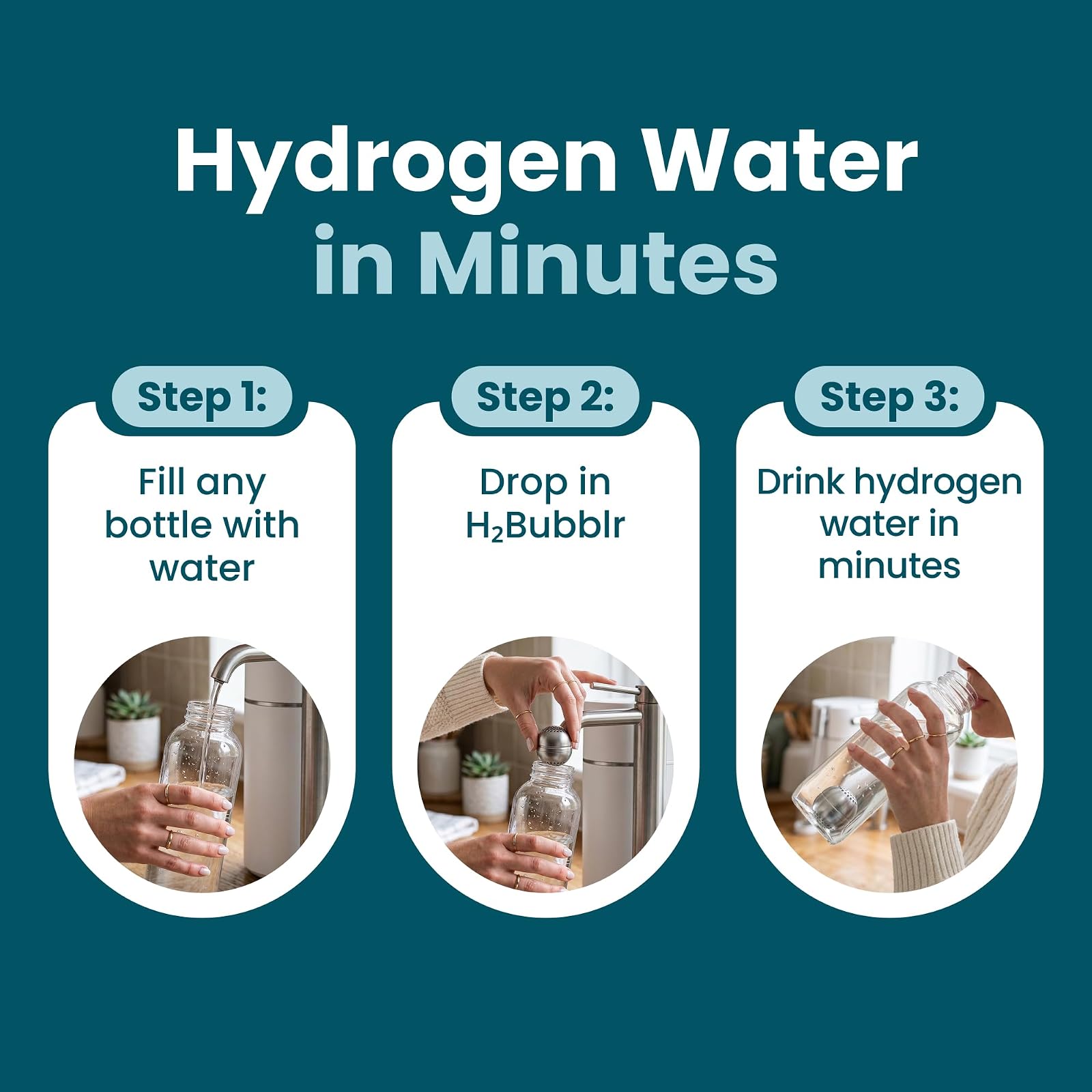 Magnesium infused hydrogen water