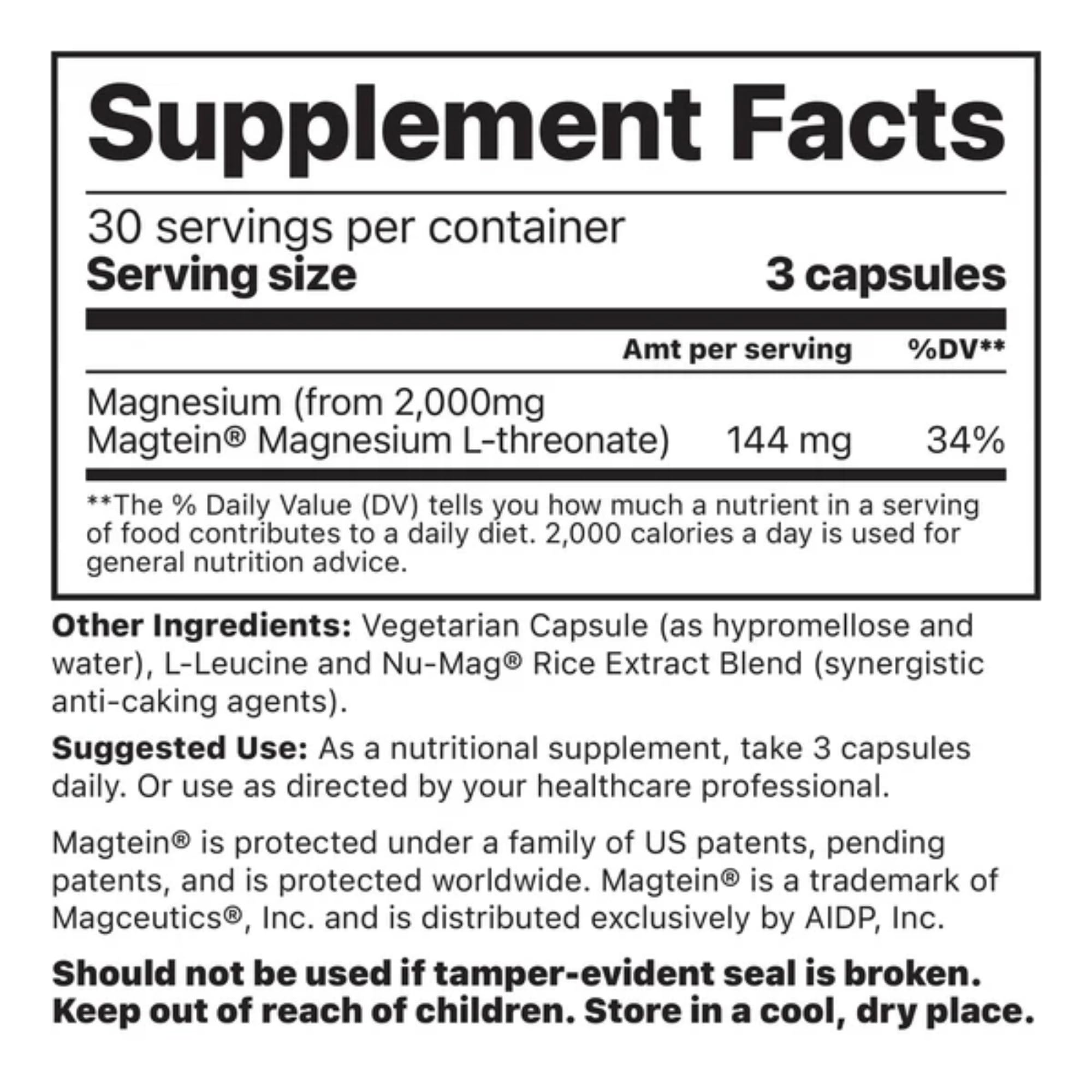 Magnesium L-Threonate cognitive enhancement