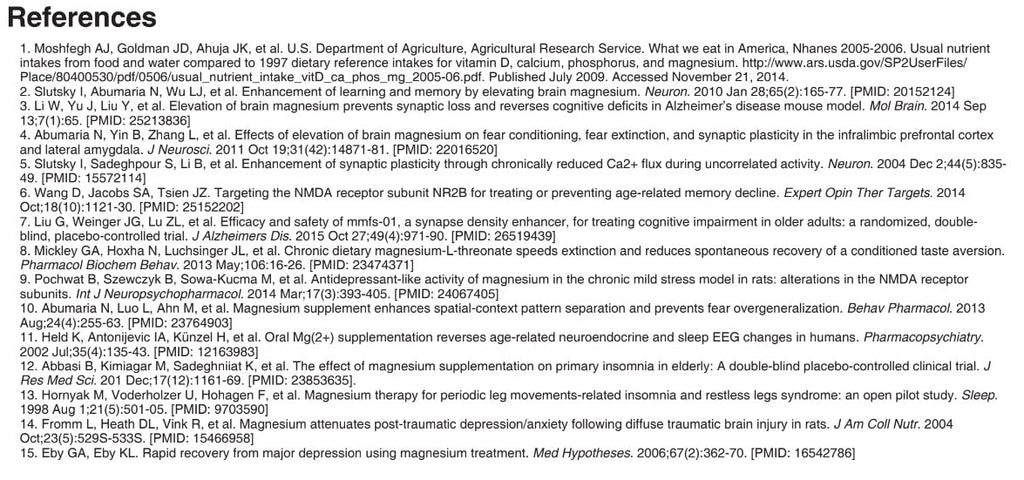 Magnesium L-threonate for optimal health