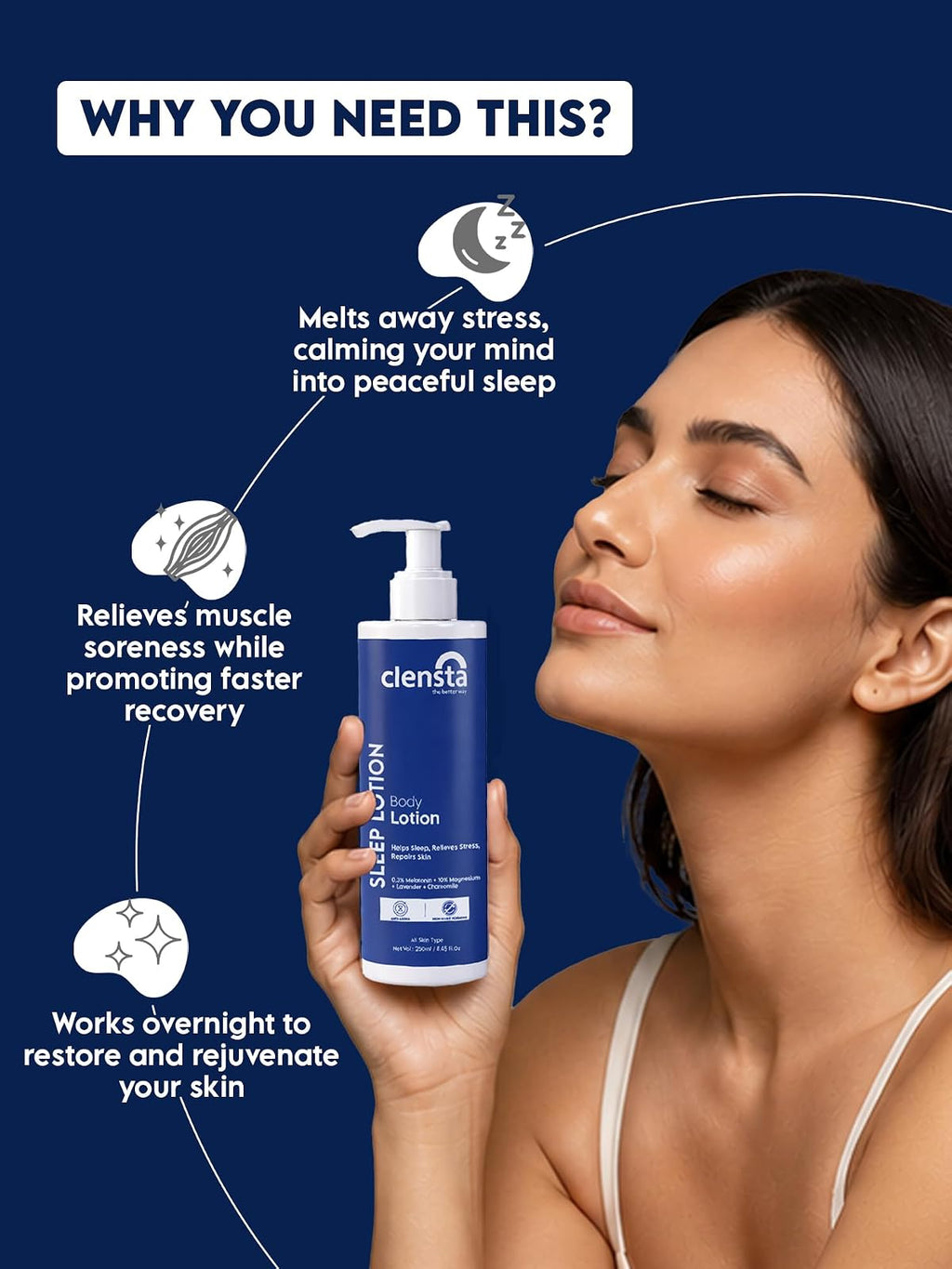 Magnesium lotion for restful sleep