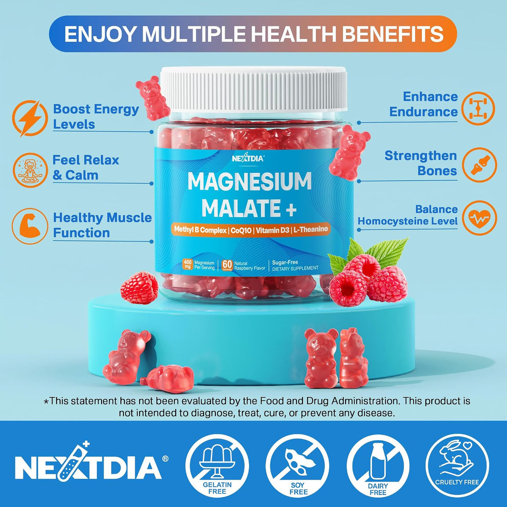 Magnesium malate gummies for daily wellness