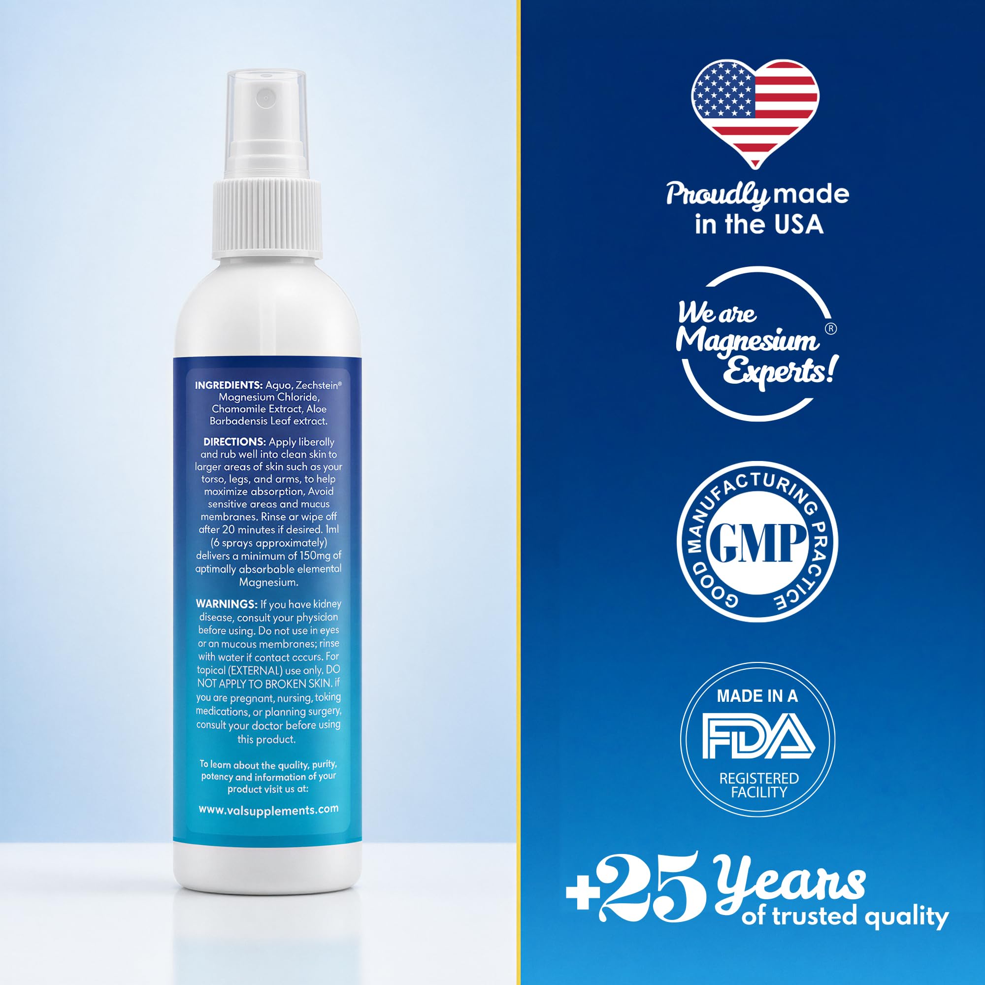 Magnesium oil for skin hydration