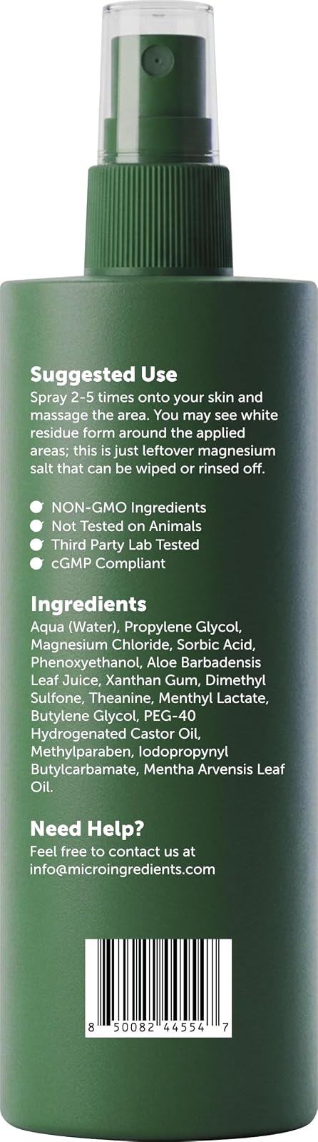 Magnesium oil for skin hydration