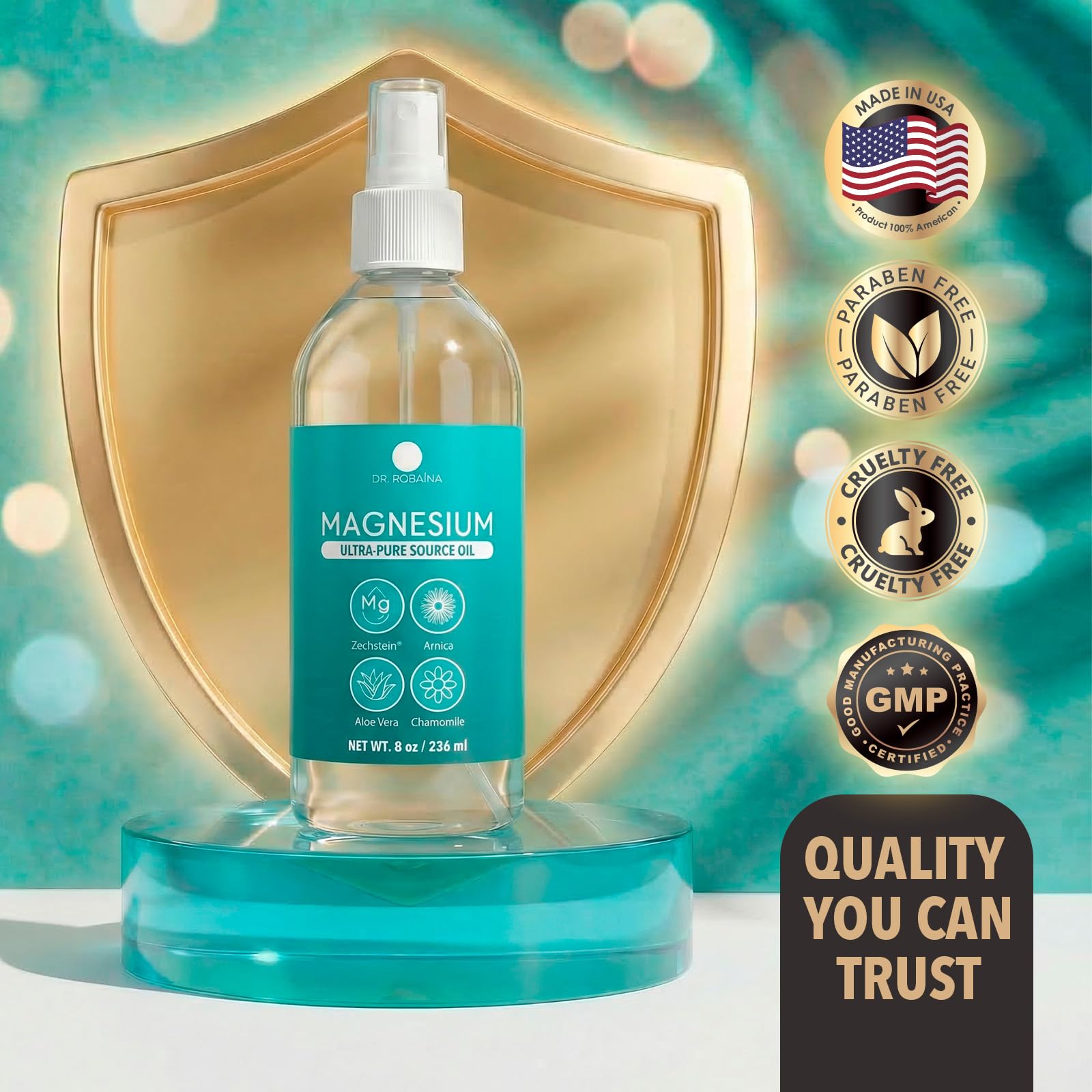 Magnesium oil spray for athletes