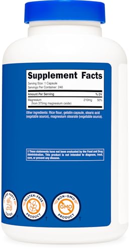 Magnesium oxide capsules for digestive health