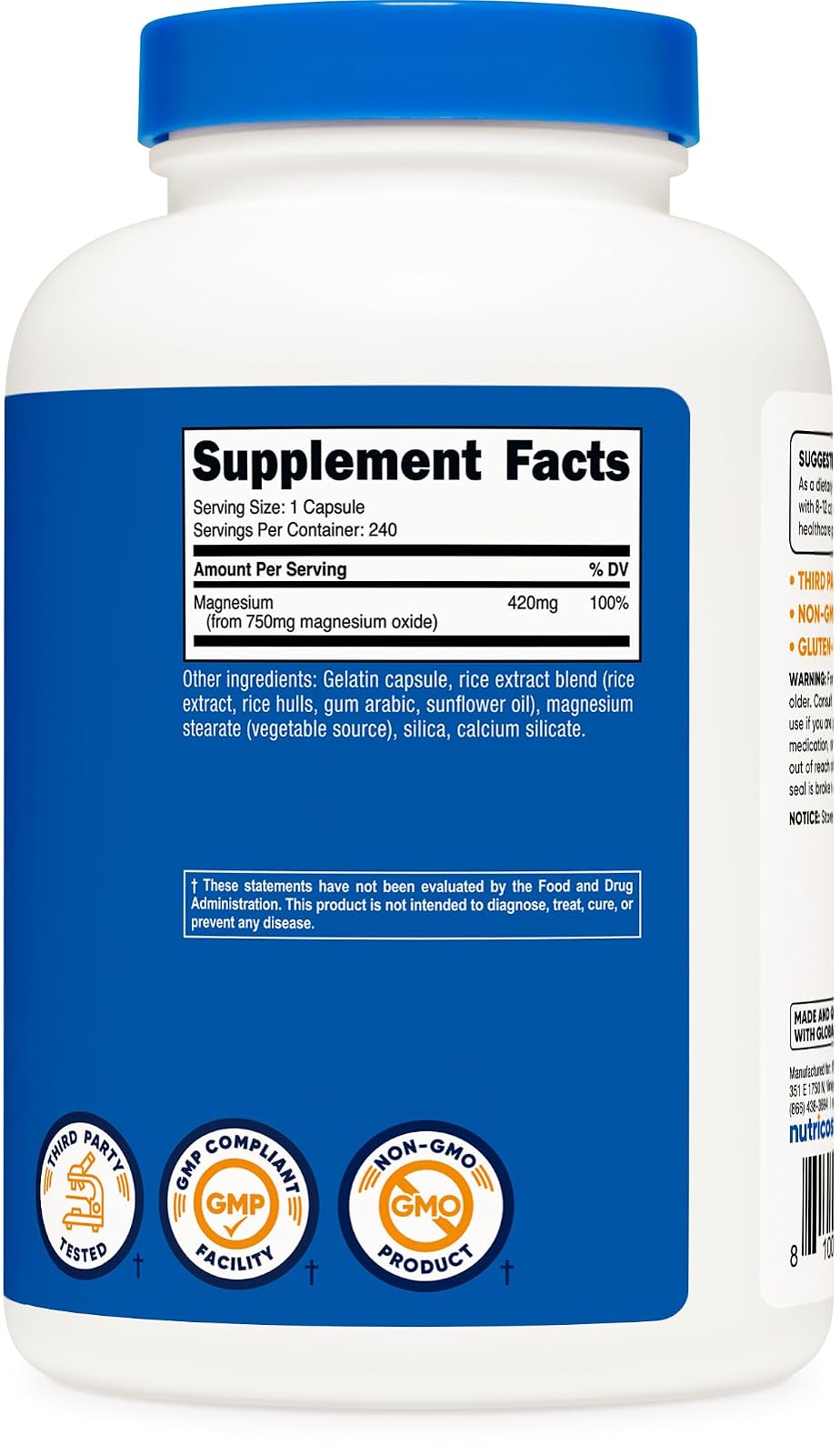 Magnesium oxide capsules for improved digestion