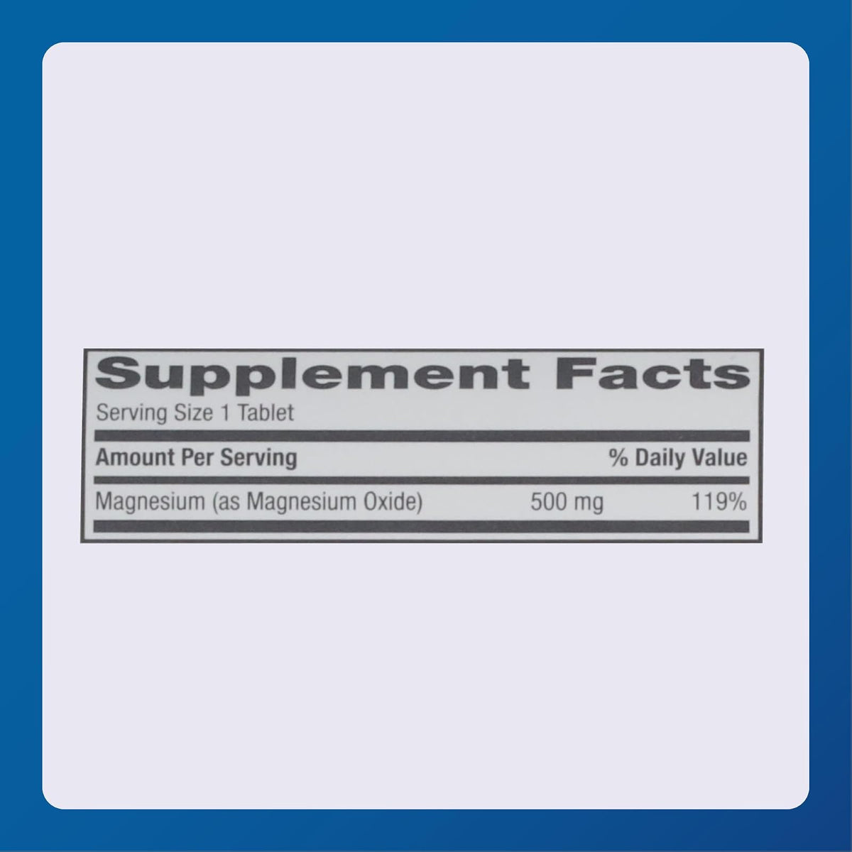 Magnesium oxide for muscle recovery