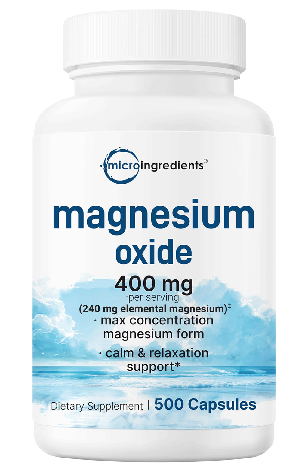 Magnesium oxide supplement for relaxation