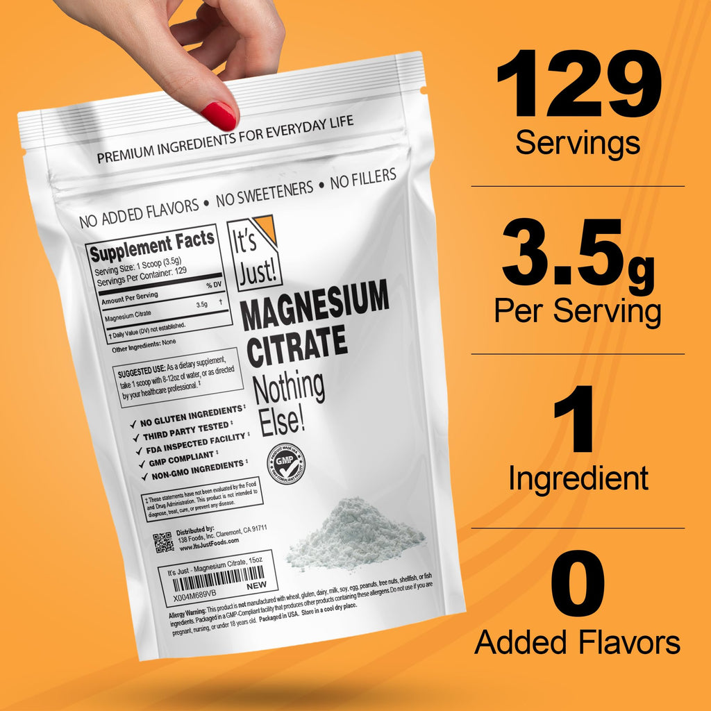 Magnesium powder for improved sleep quality