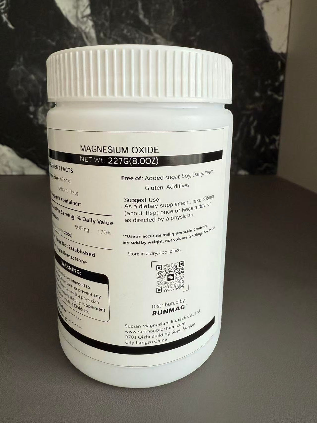 magnesium powder for muscle relaxation