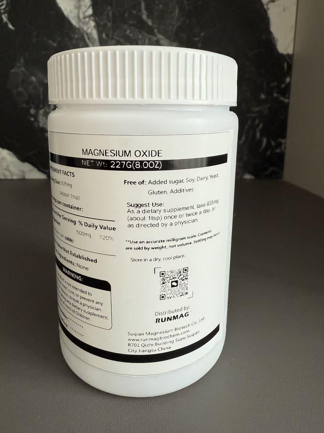 magnesium powder for muscle relaxation