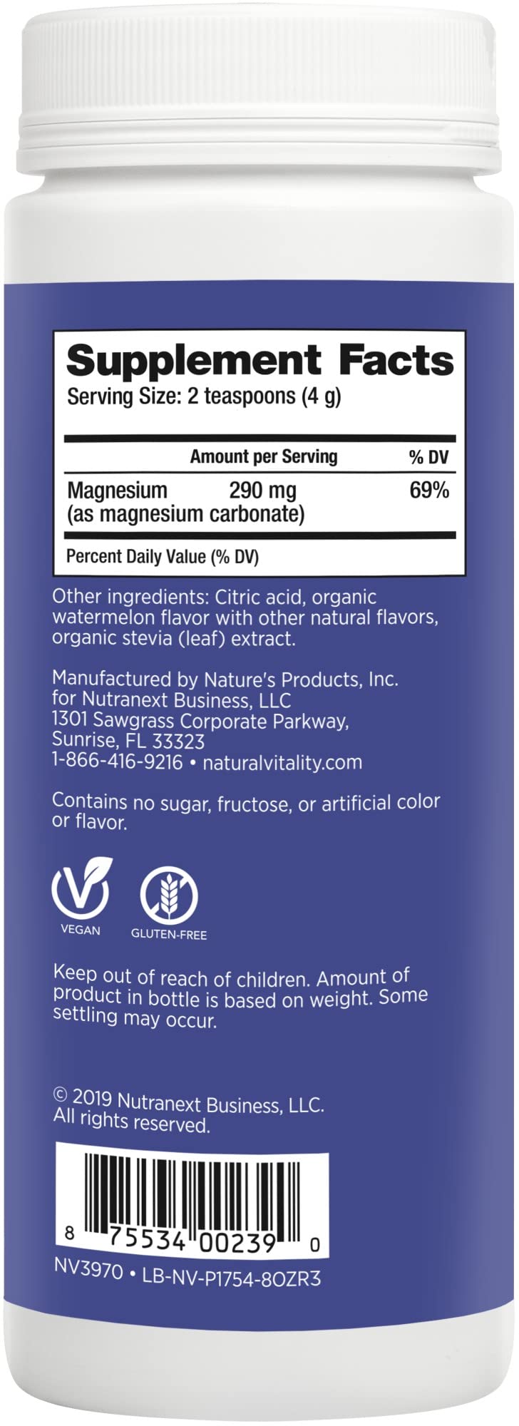 Magnesium powder for relaxation support