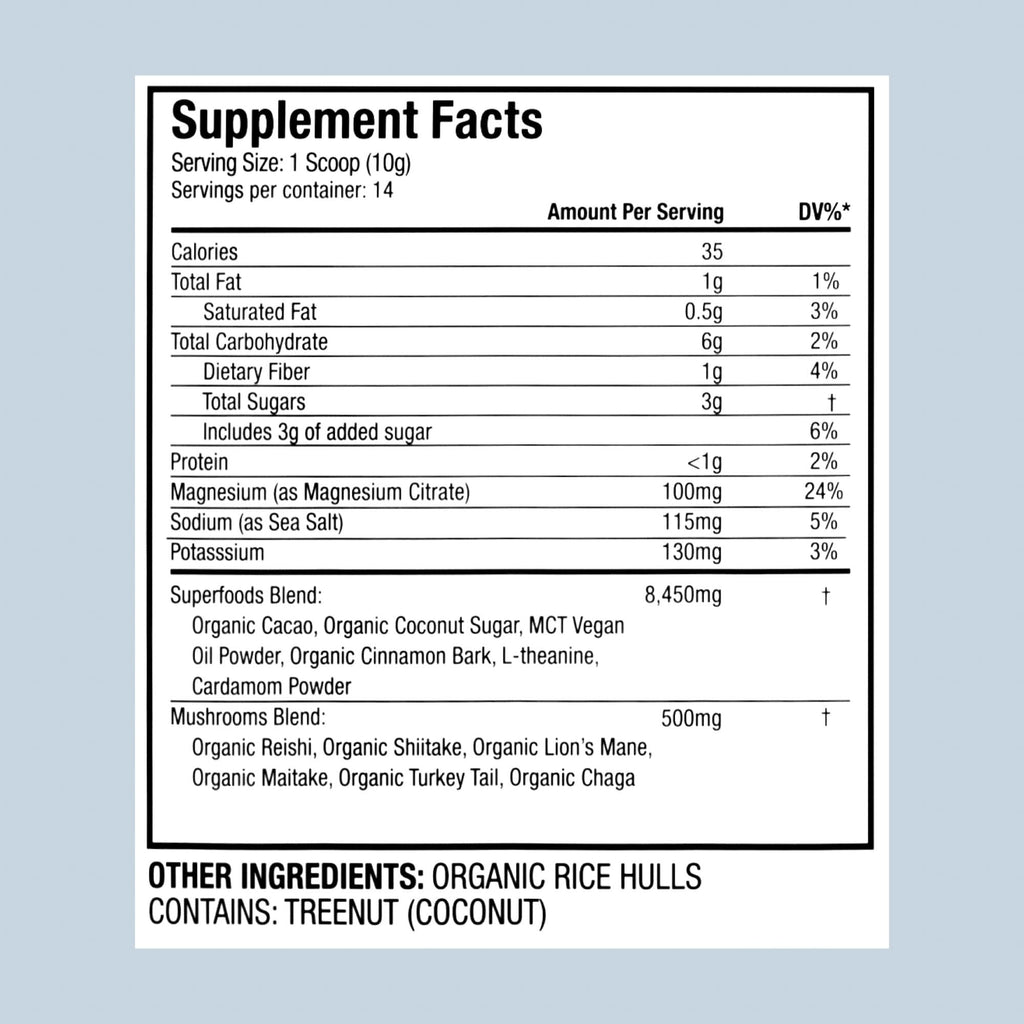 magnesium-rich hot cocoa blend