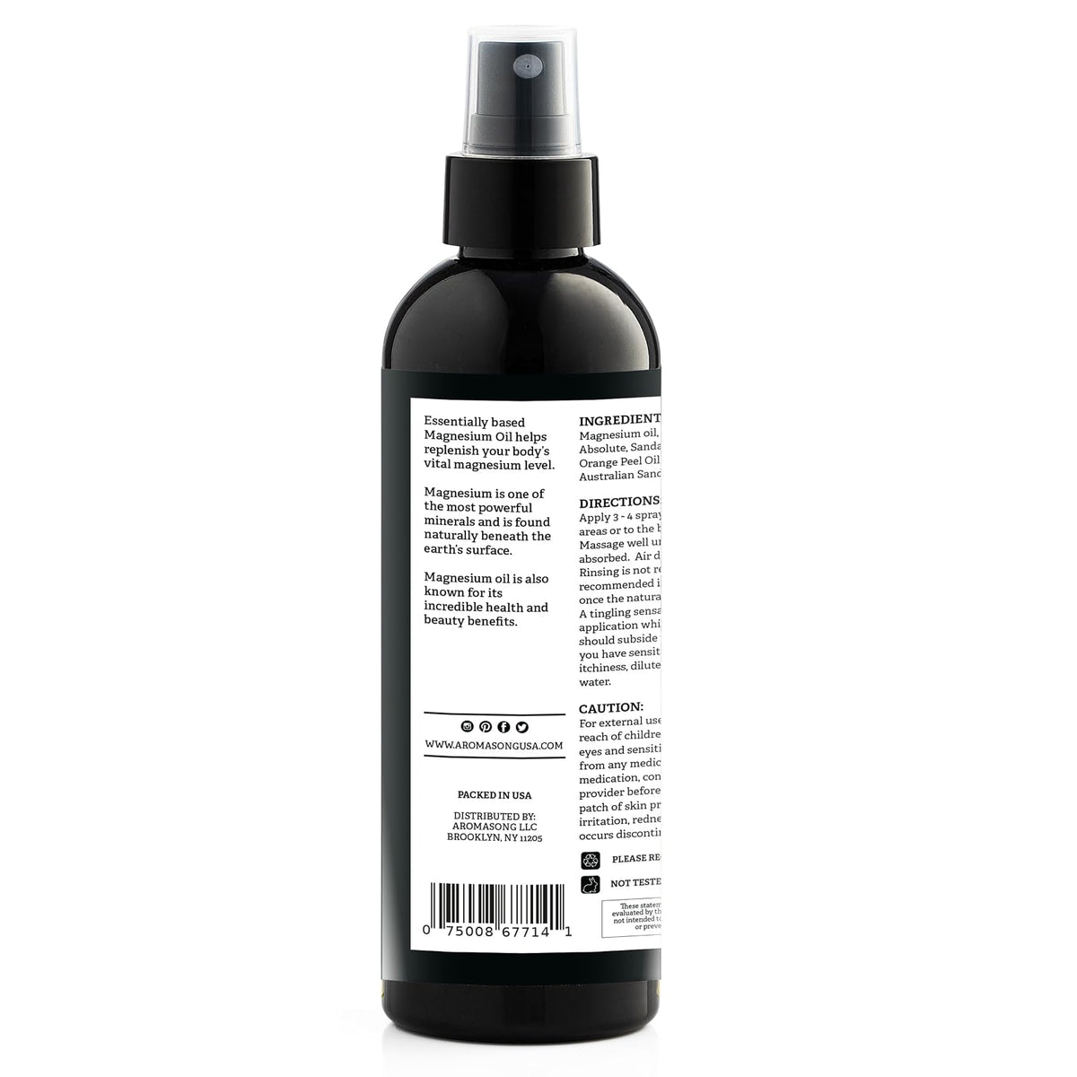 Magnesium spray for post-workout recovery