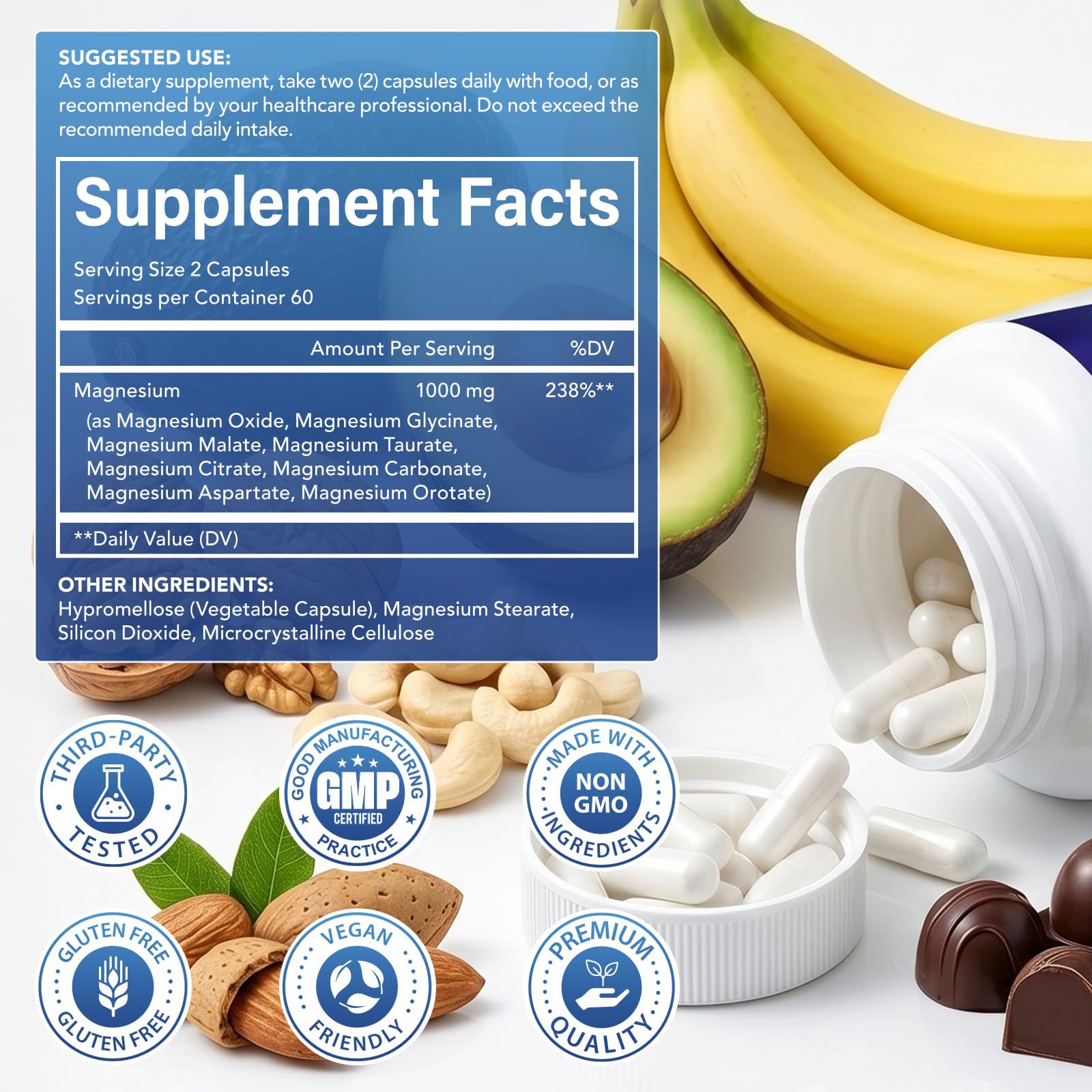 Magnesium supplement for heart health