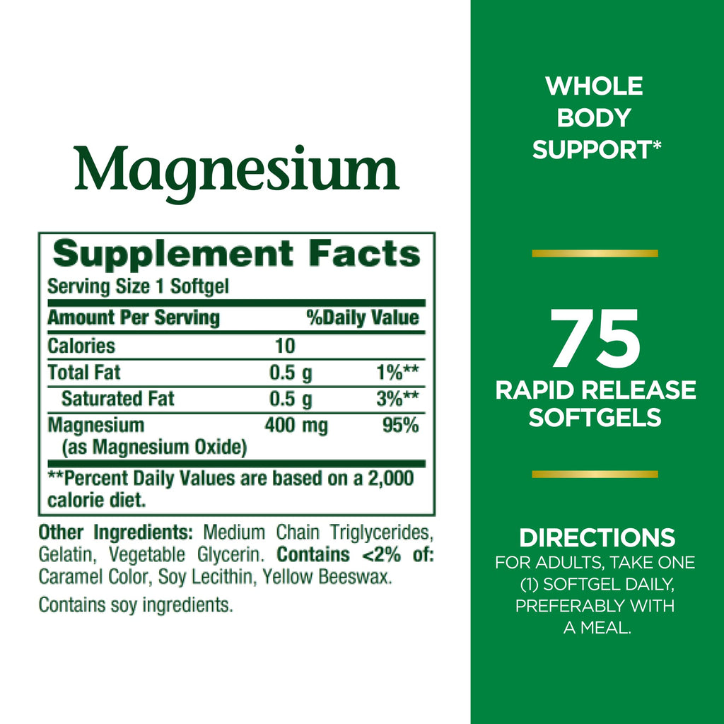 Magnesium supplement for nerve support