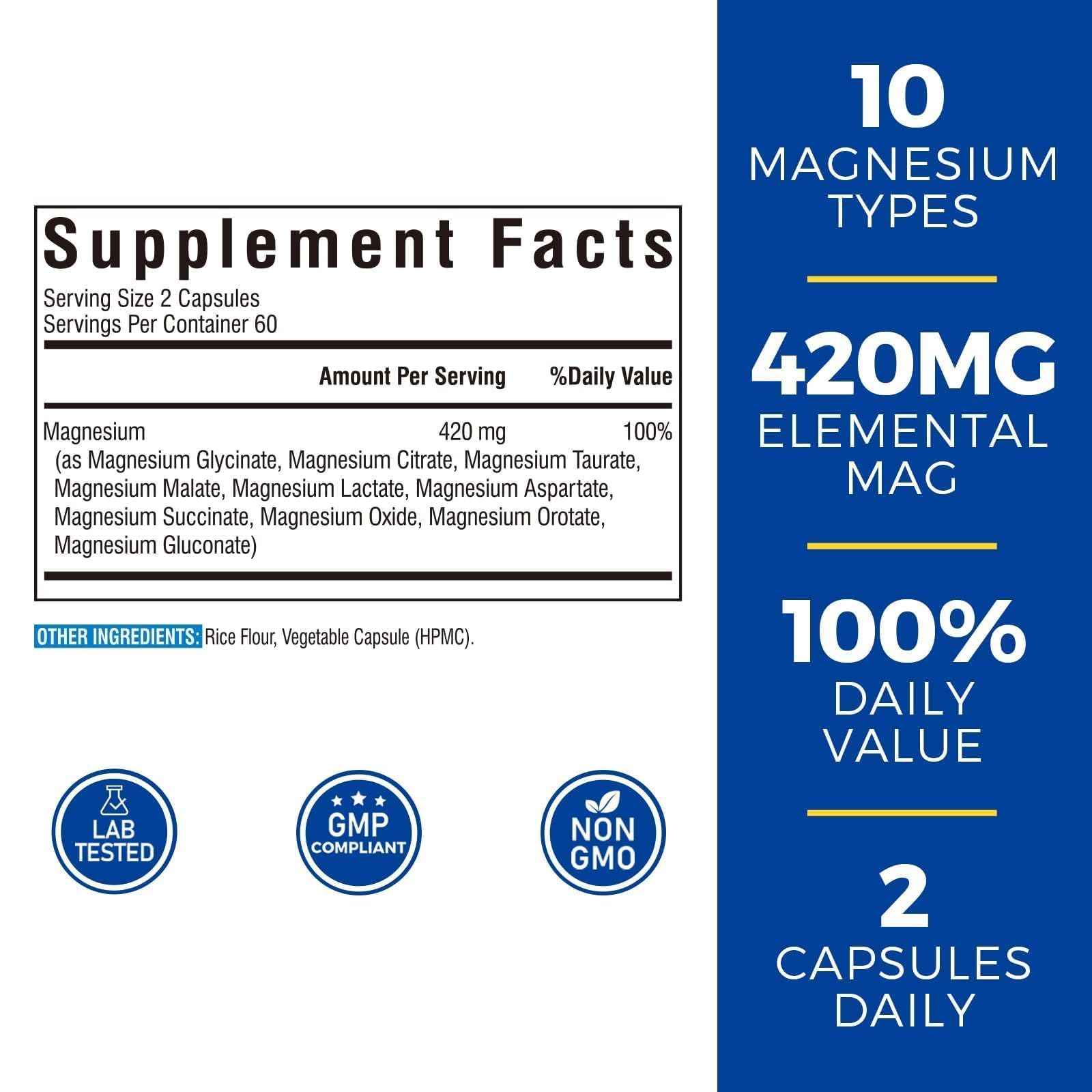 Magnesium supplement for nerve support