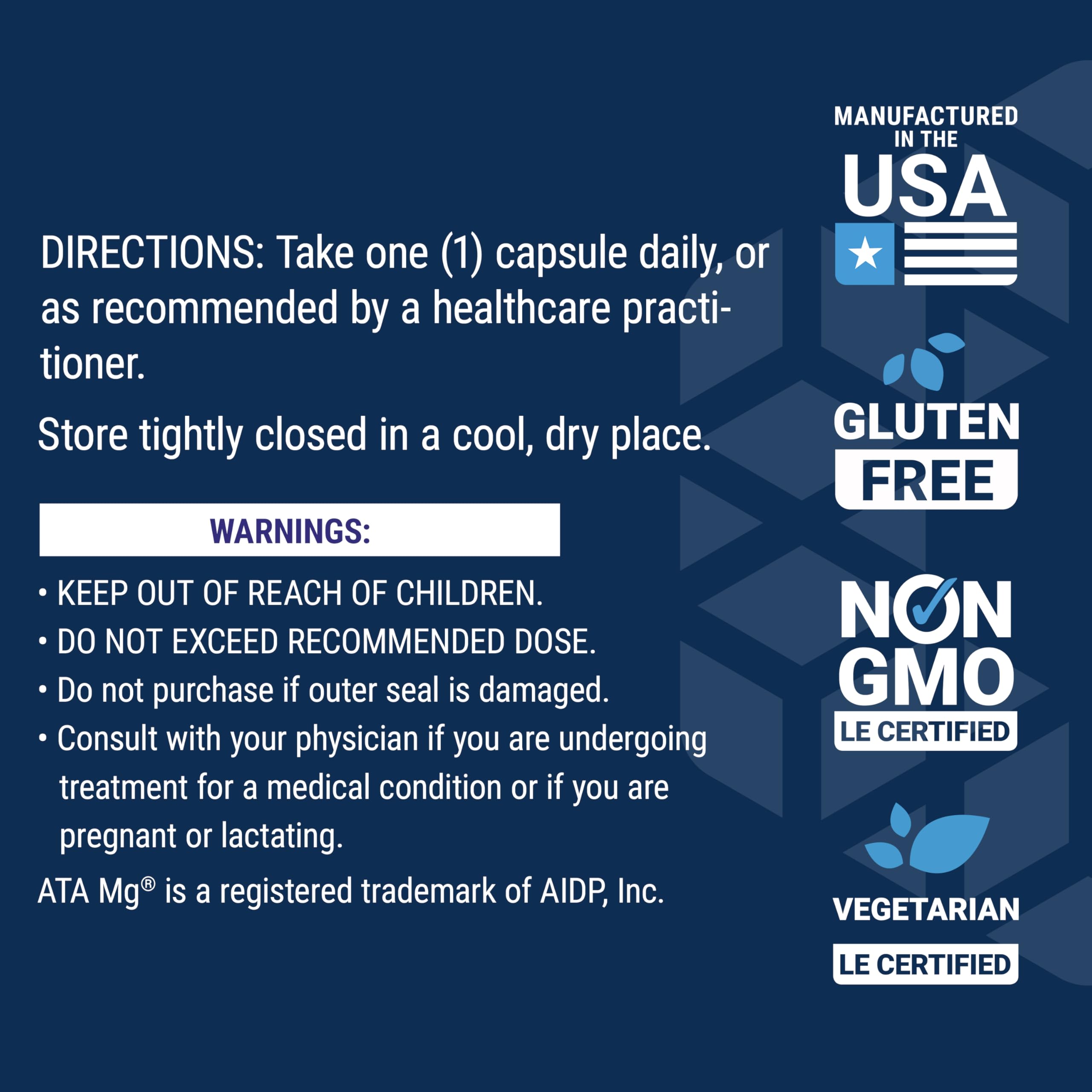 Magnesium supplement for overall health