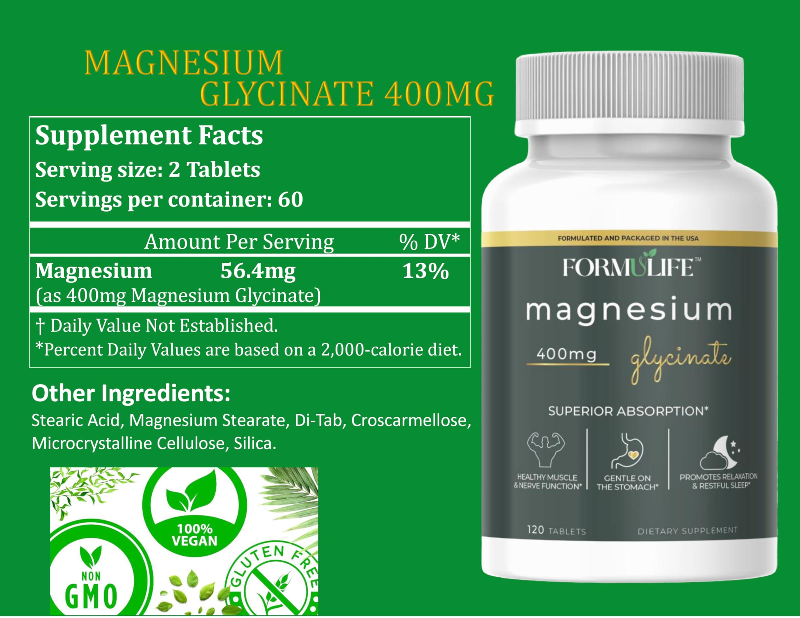 Magnesium supplement for vegan lifestyle